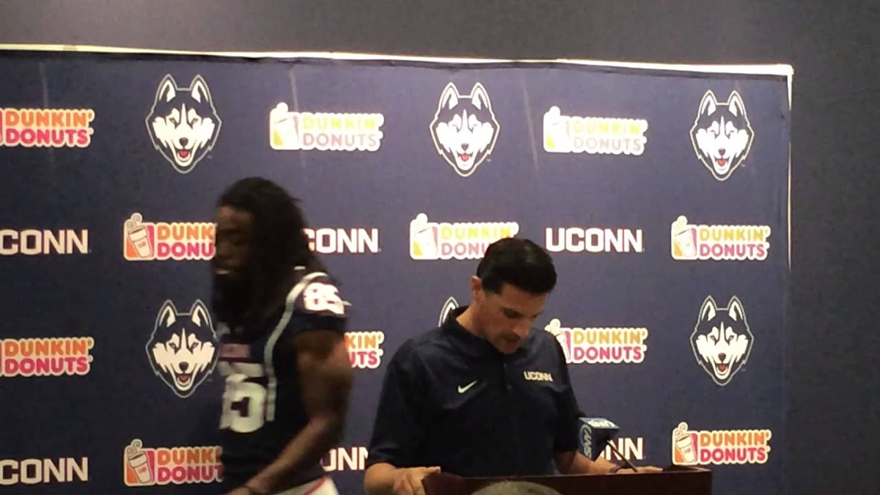 UConn Football Coach Bob Diaco names 2014 Captains - YouTube