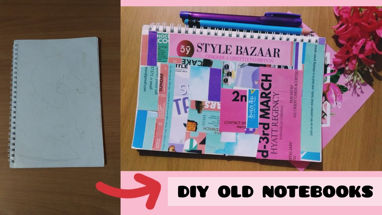DIY old notebook into new in just 10 min||How to convert old notebook ...