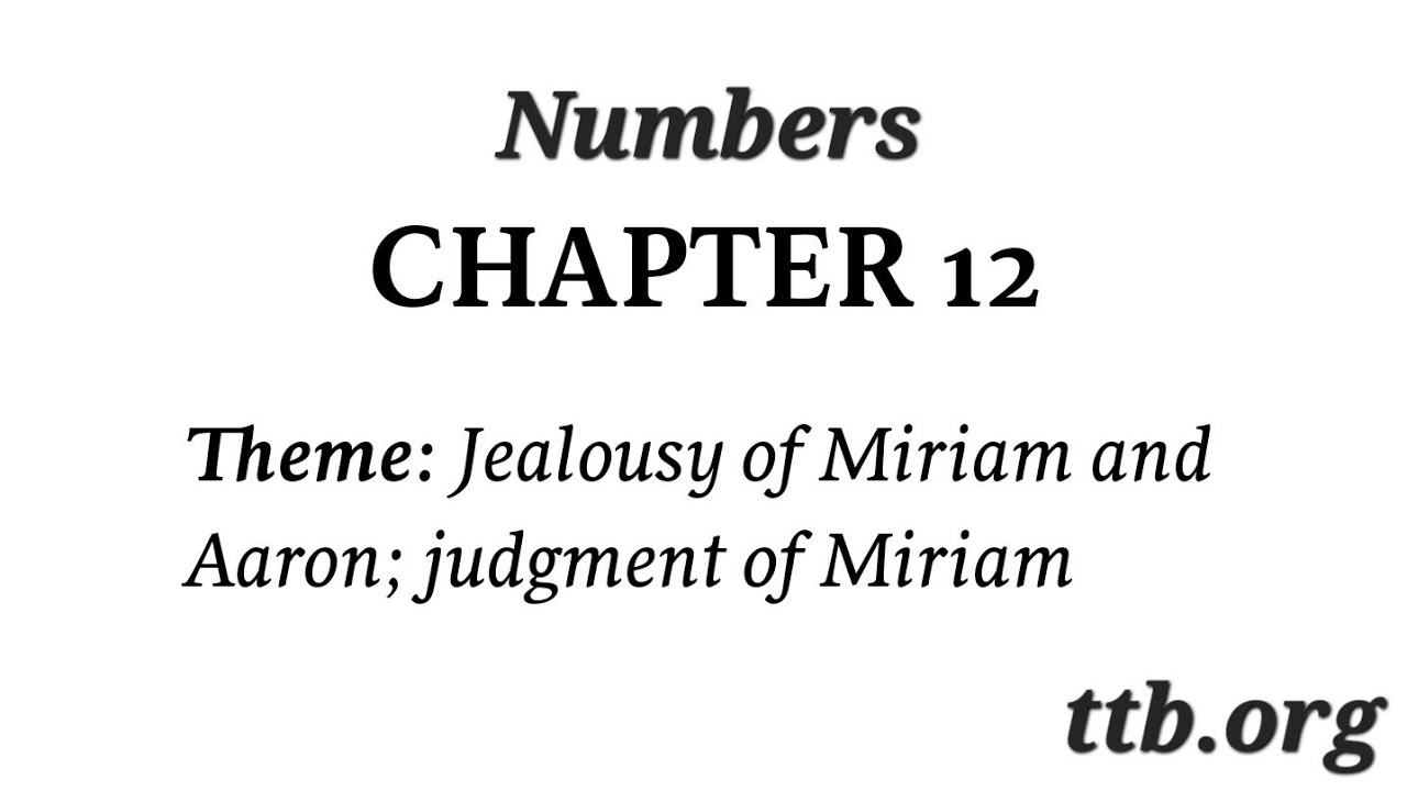 Numbers Chapter 12 (Bible Study) - YouTube