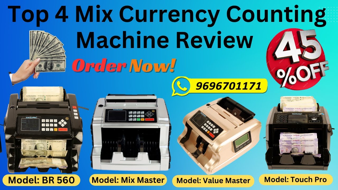 Top 4 mix currency counting machine review 2023 - YouTube