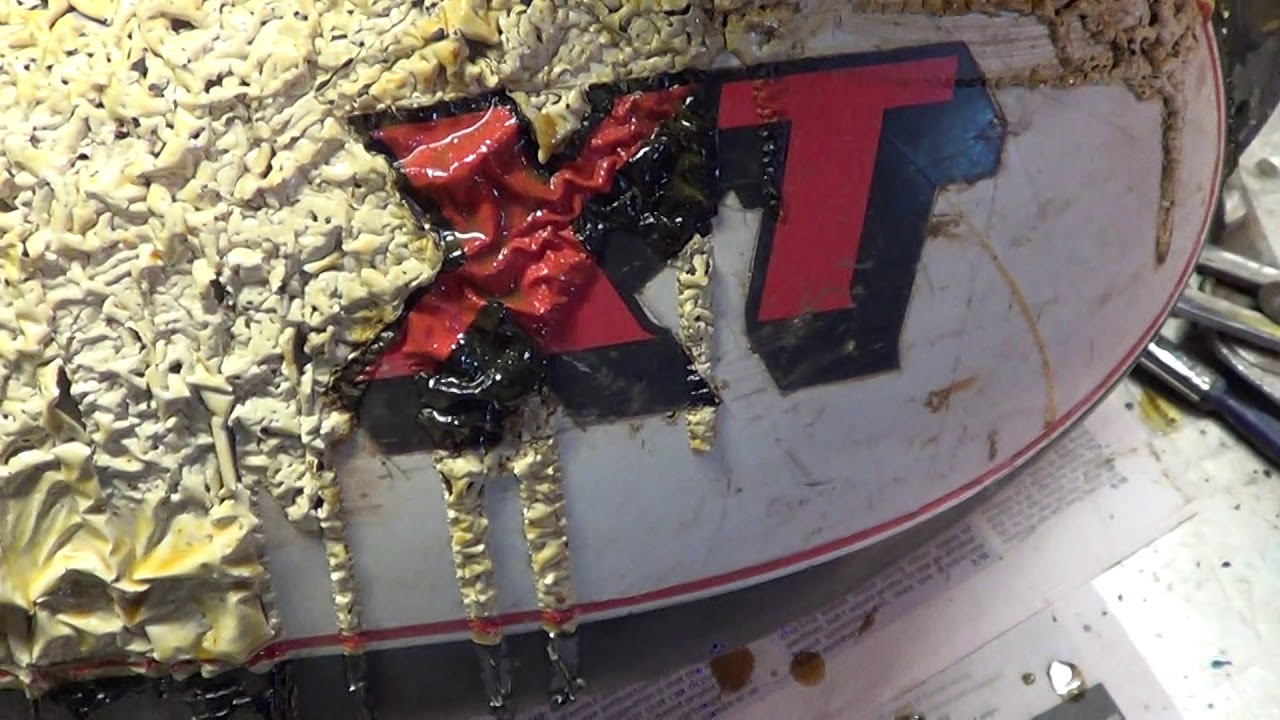 XT 250 Yamaha tank restoration.Using rattle cans only ! Part 1 - YouTube