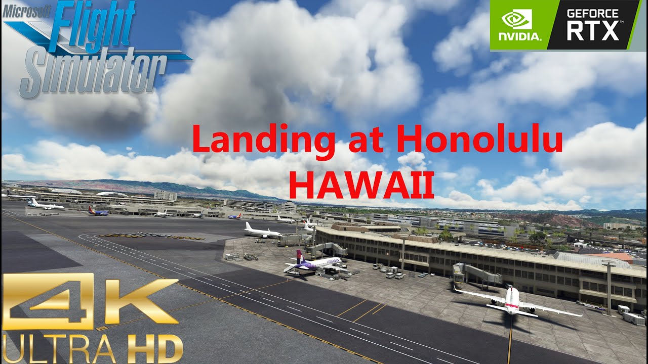 Airbus A320 - Hawaiian Airlines I Landing at Hawaii I Ultra Graphics 4K ...