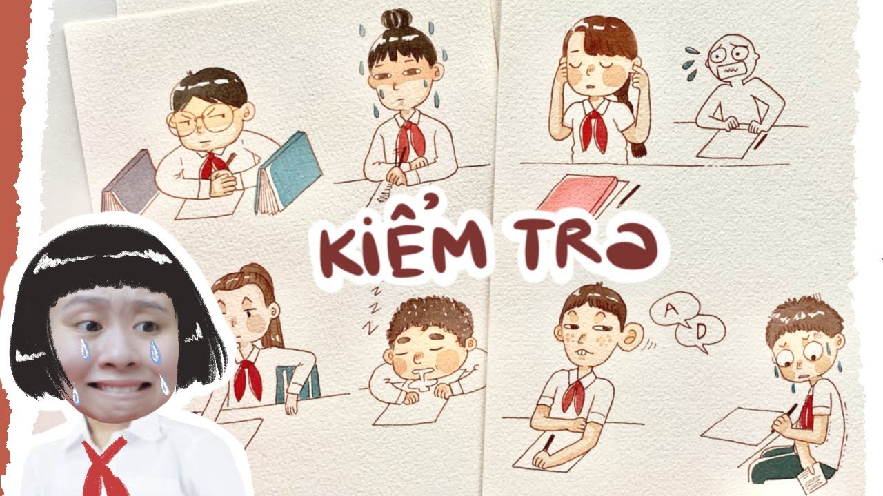 Vẽ các kiểu Học Sinh điển hình trong giờ Kiểm Tra | Beisme - YouTube