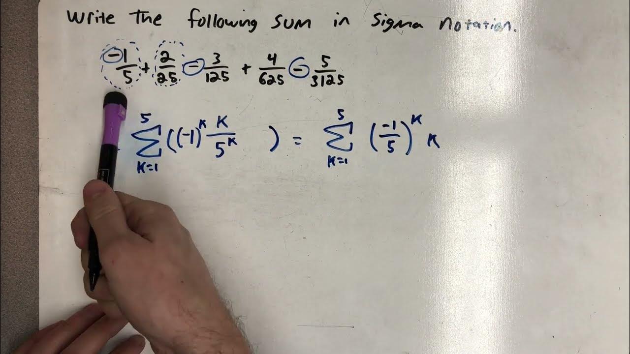 Writing a sum in Sigma notation - YouTube