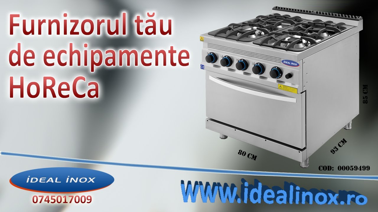 Cauți aragaz 4 ochiuri si cuptor? Alege aragazul Ideal Inox, Gaz ...