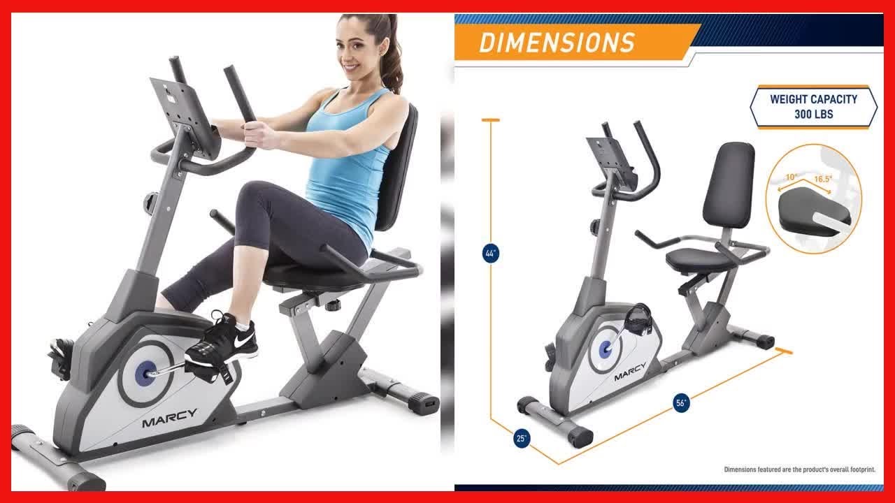 Marcy Magnetic Recumbent Exercise Bike with 8 Resistance Levels - YouTube