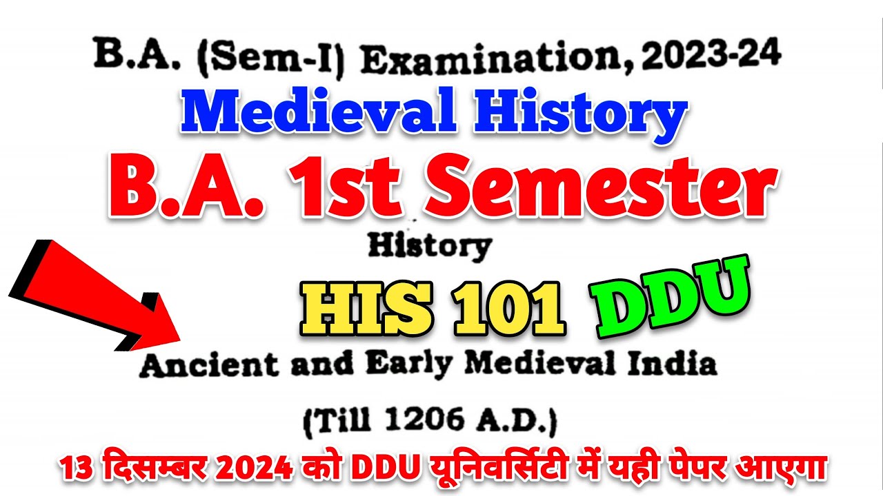 Ancient and early medieval india till 1206 a.d | ba 1st semester ...