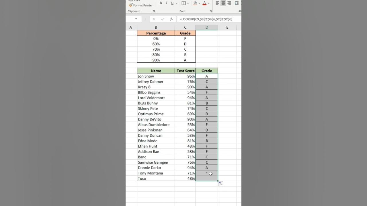How To Calculate Grade In Excel | excel me grade nikale | excel tutoring - YouTube