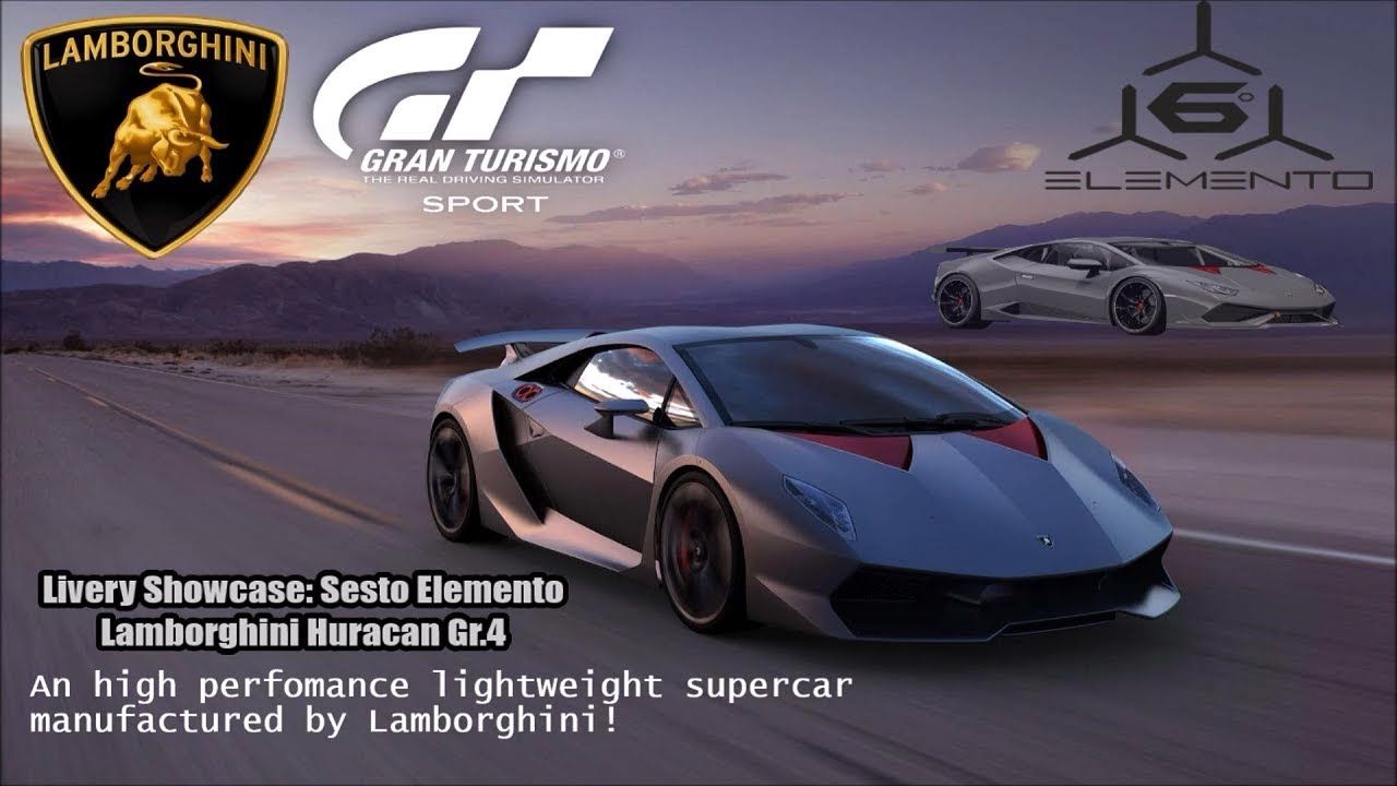 Groene Lamborghini Sesto Elemento Poster