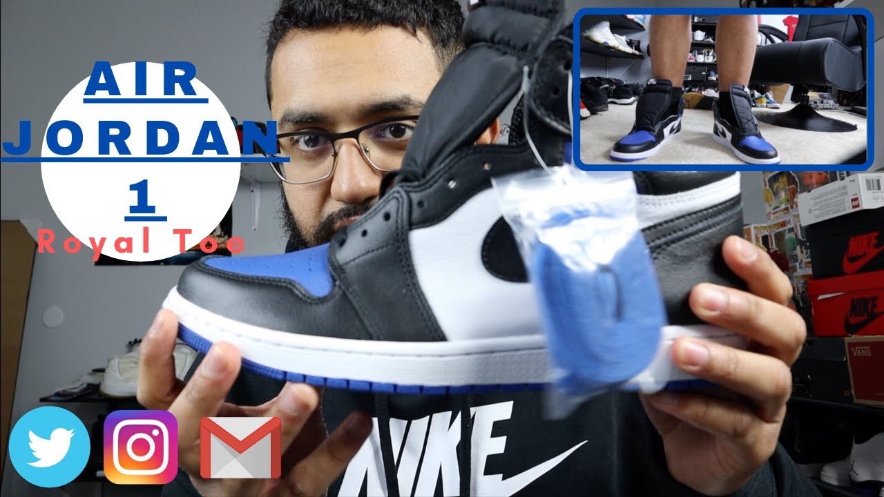 Air Jordan 1 "Royal toes" "Game Royal" " On Feet" Unboxing From Nike ...