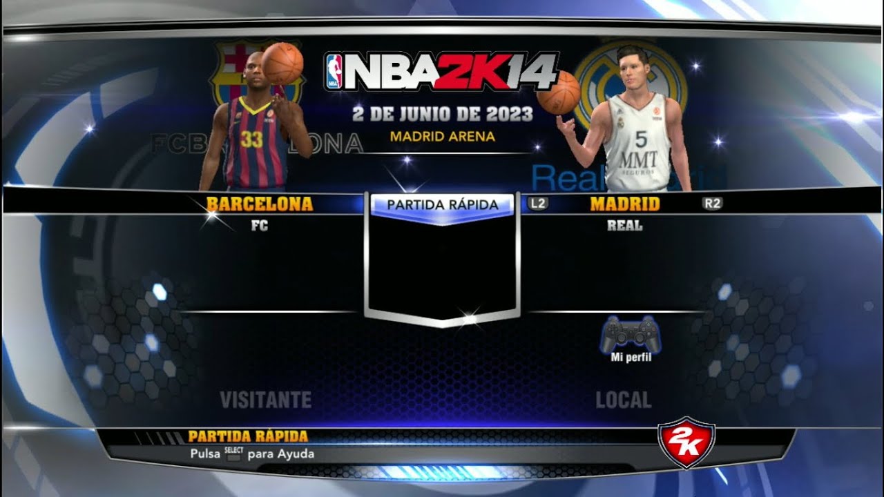 NBA 2K14 (Español) de Playstation 3 (PS3). Gameplay Real Madrid ...