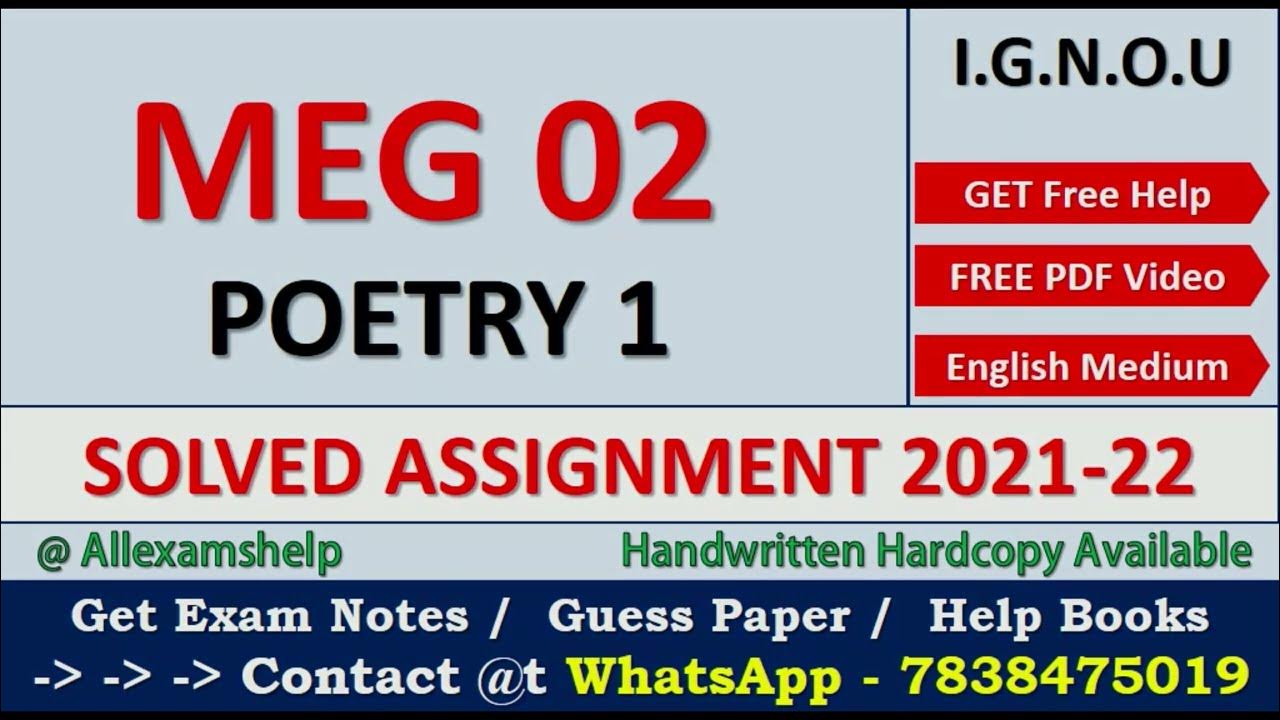 IGNOU MEG 02 SOLVED ASSIGNMENT 2021-22 | IGNOU MEG Solved Assignment 2021-22 #MEG02 {Download ...