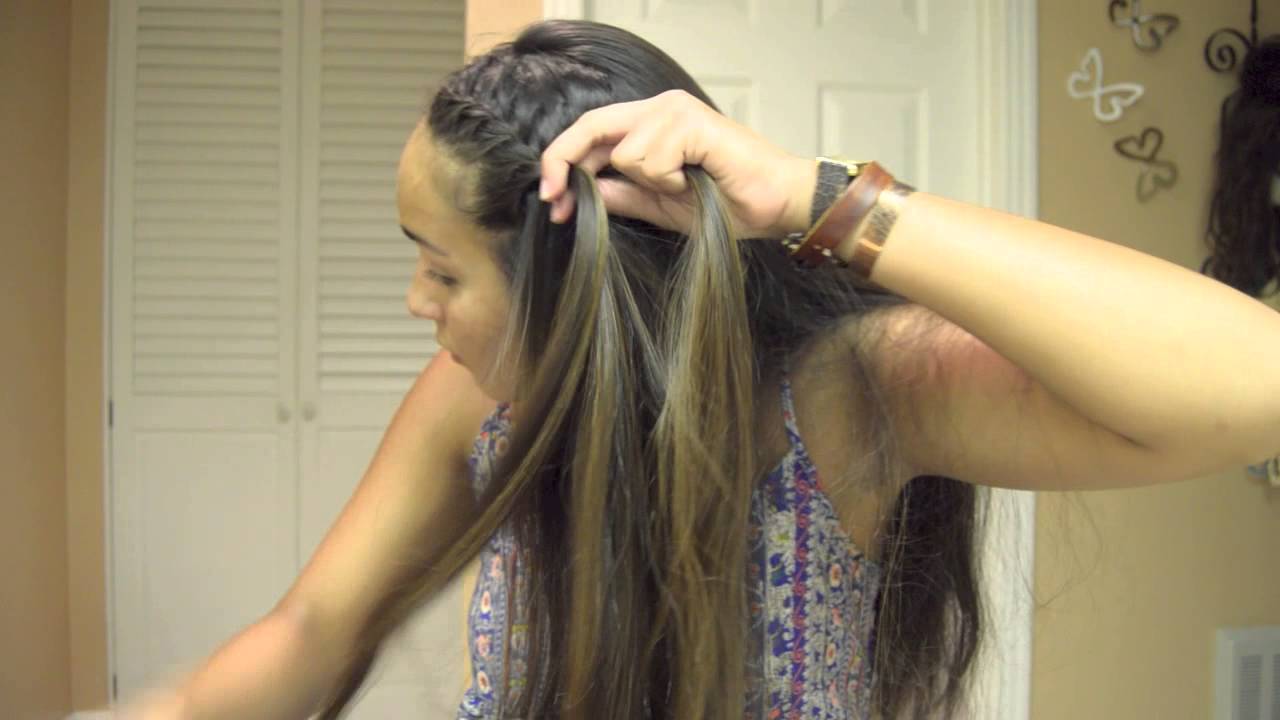 How to: French Braid Into a Bun - YouTube