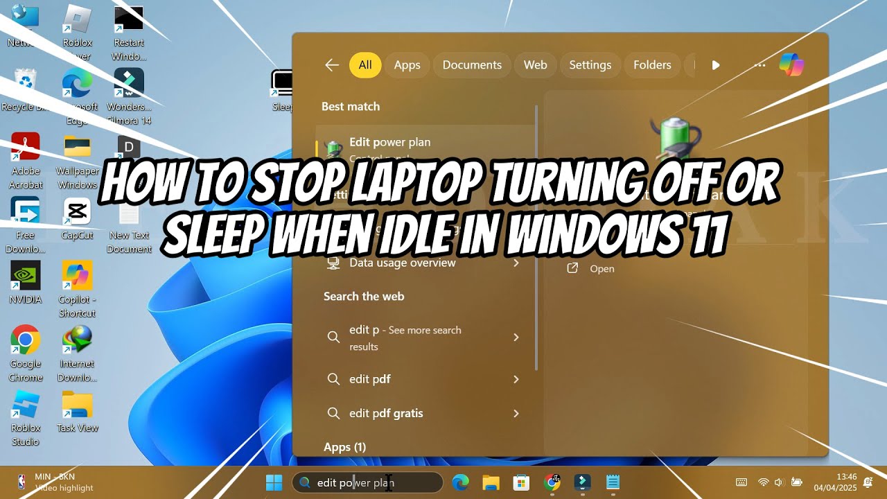 How to Stop Laptop Turning Off or Sleep When Idle in Windows 11 - YouTube