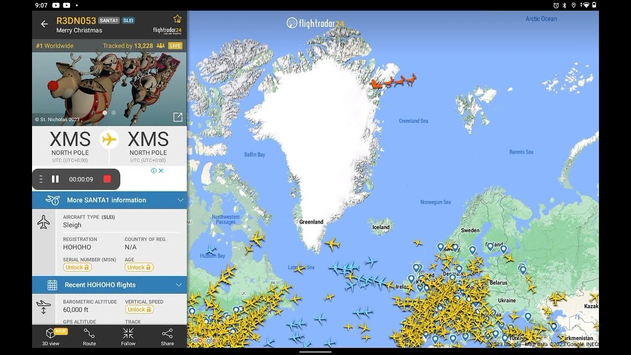 I found Santa Claus on flighttradar24 - YouTube