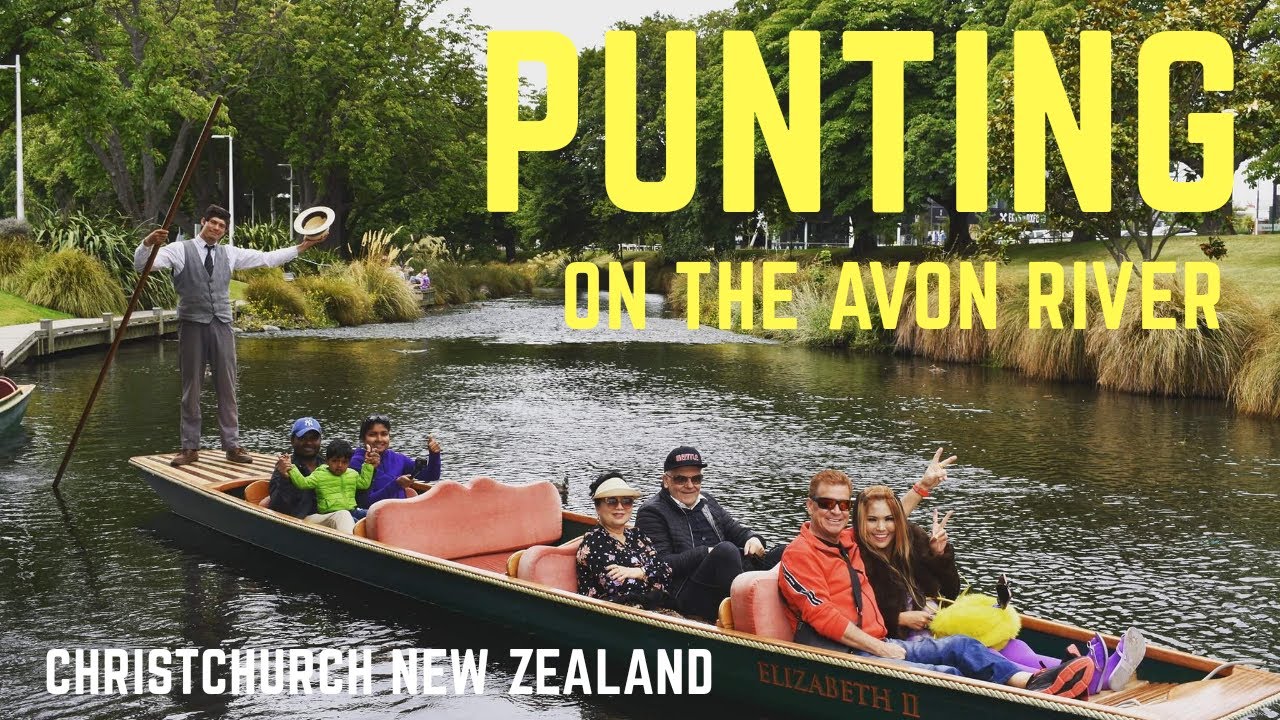 Punting On The Avon Christchurch New Zealand Relaxed Boating - YouTube