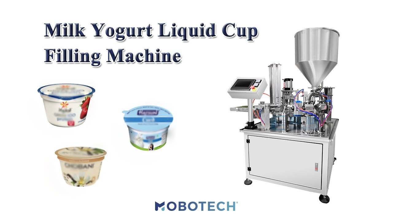 Automatic Drop Cup Sealing Yogurt Filling Machine - YouTube