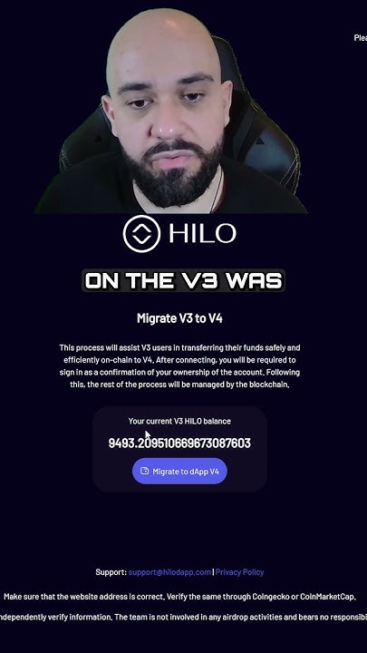 How to migrate your HILO tokens from the V3 to the V4 dApp #crypto #hilotoken #shorts - YouTube