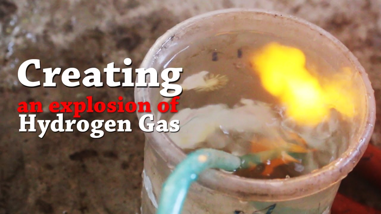 Creating an explosion of hydrogen gas - YouTube