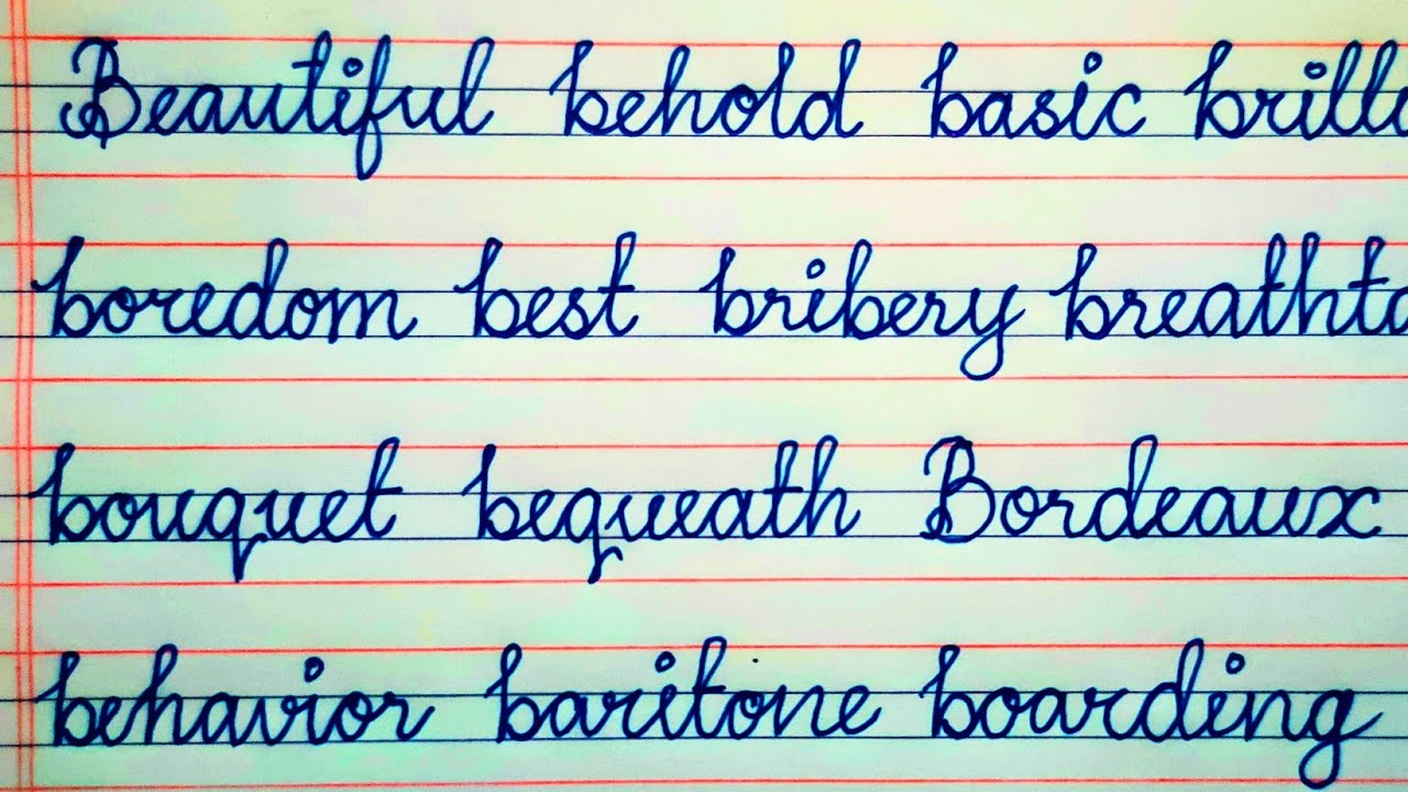 How to write cursive writing | Cursive writing practice | Cursive ...