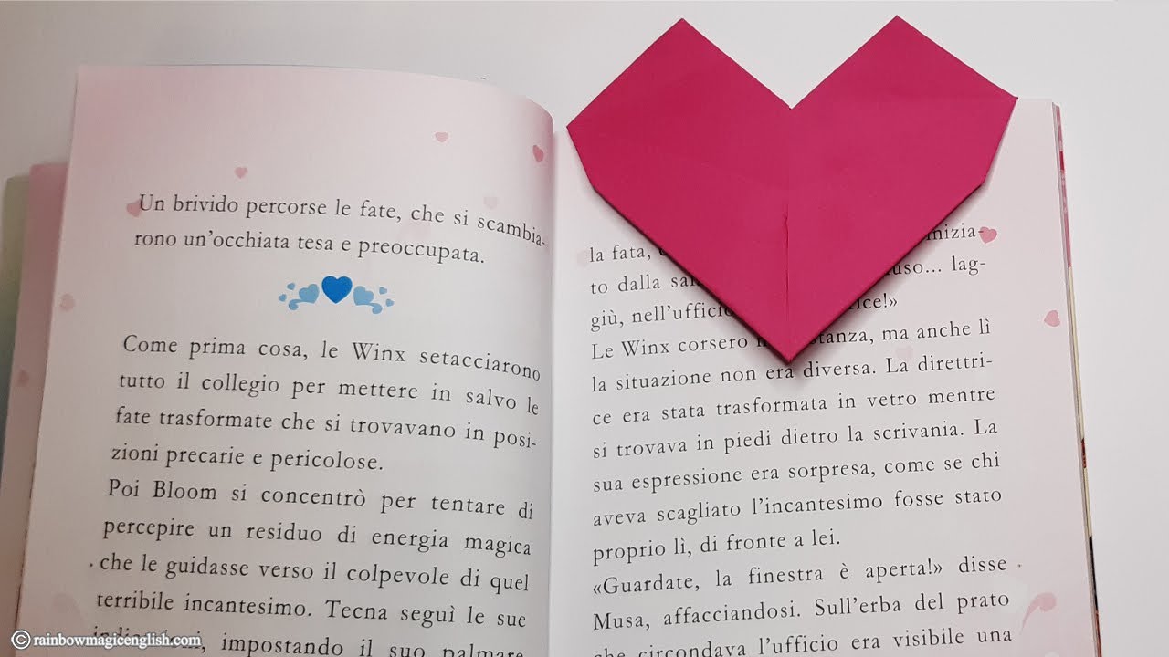 Origami segnalibro cuore | Heart Bookmark - YouTube