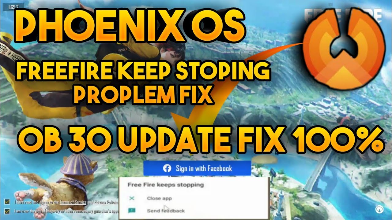 Phoenix os Free fire Keep stopping Problem Fix ob30 update ️ Phoenix OS ...