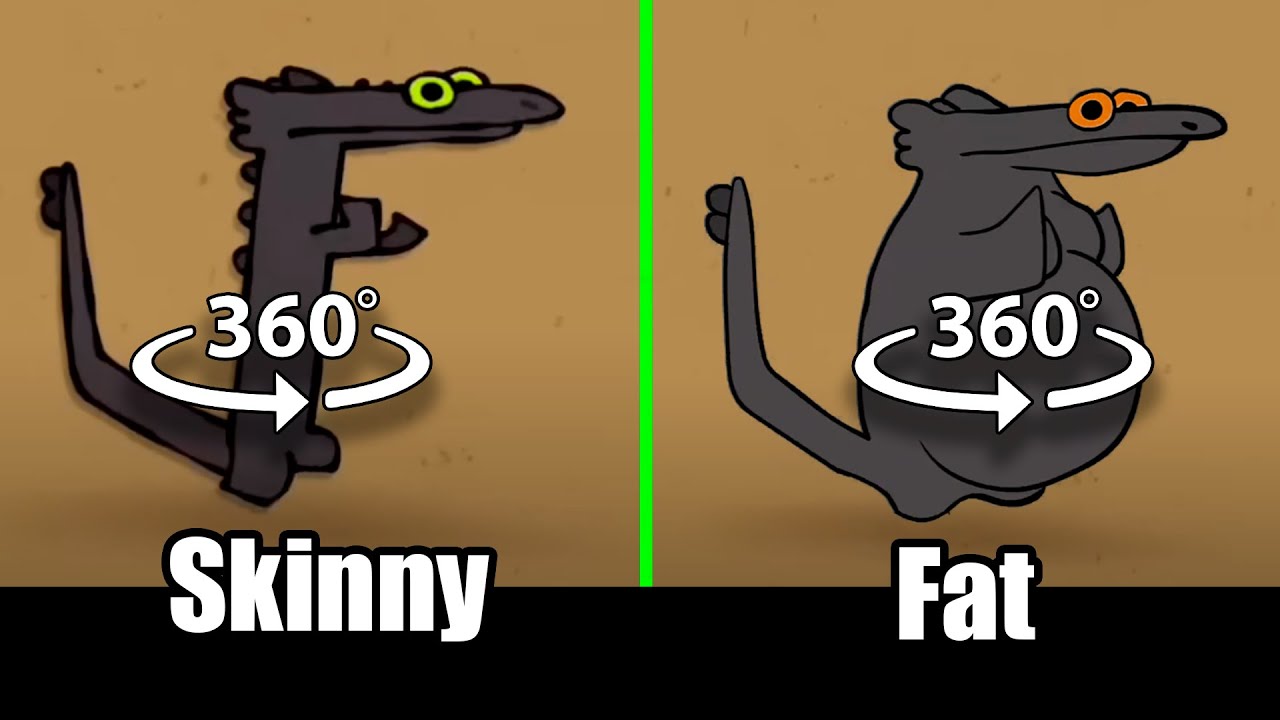 Toothless Dancing Skinny Vs Fat Toothless Dance 360º VR - YouTube