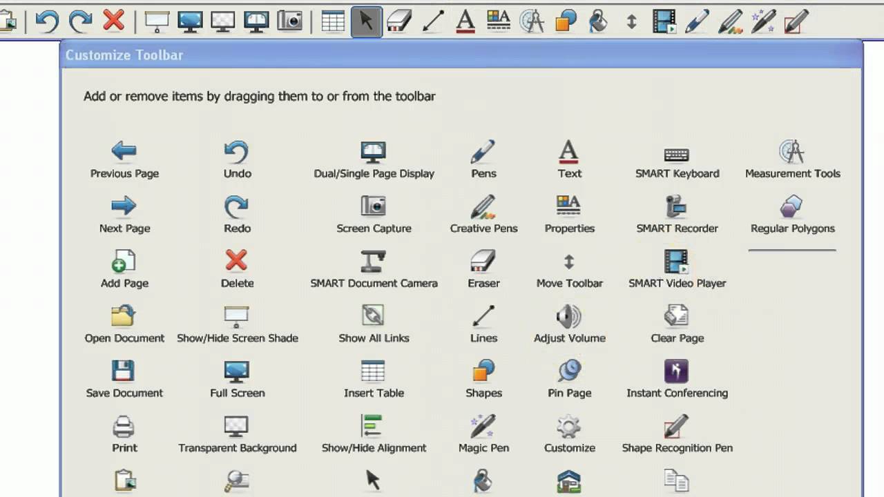 Customizing Smart Notebook's Toolbars - YouTube