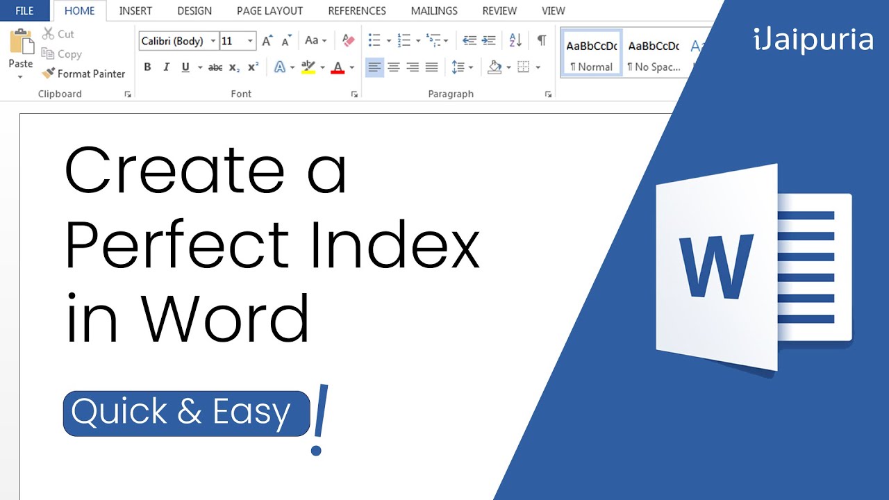 Master Index Creation in Microsoft Word: Step-by-Step Tutorial for ...