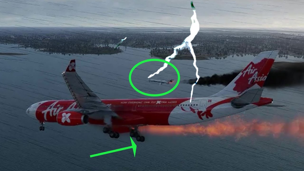 Lightning Strike Cause Aircraft Engine Catches Fire Plane Emergency ...