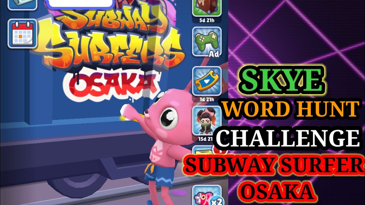 SKYE the Word Hunt Challenge Completed||Subway Surfer Gameplay - YouTube