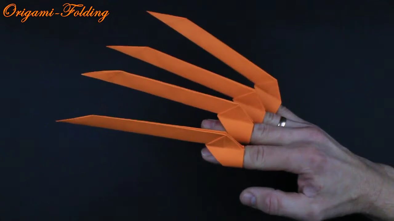 How to make claws out of paper. Origami claws - YouTube