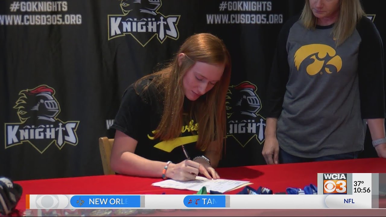 Kenli Nettles signs with Iowa - YouTube