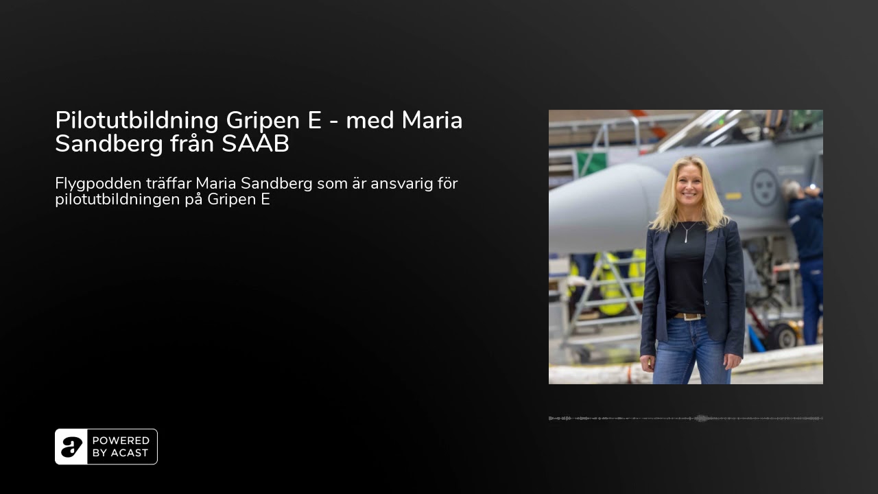 Pilotutbildning Gripen E - med Maria Sandberg från SAAB - YouTube