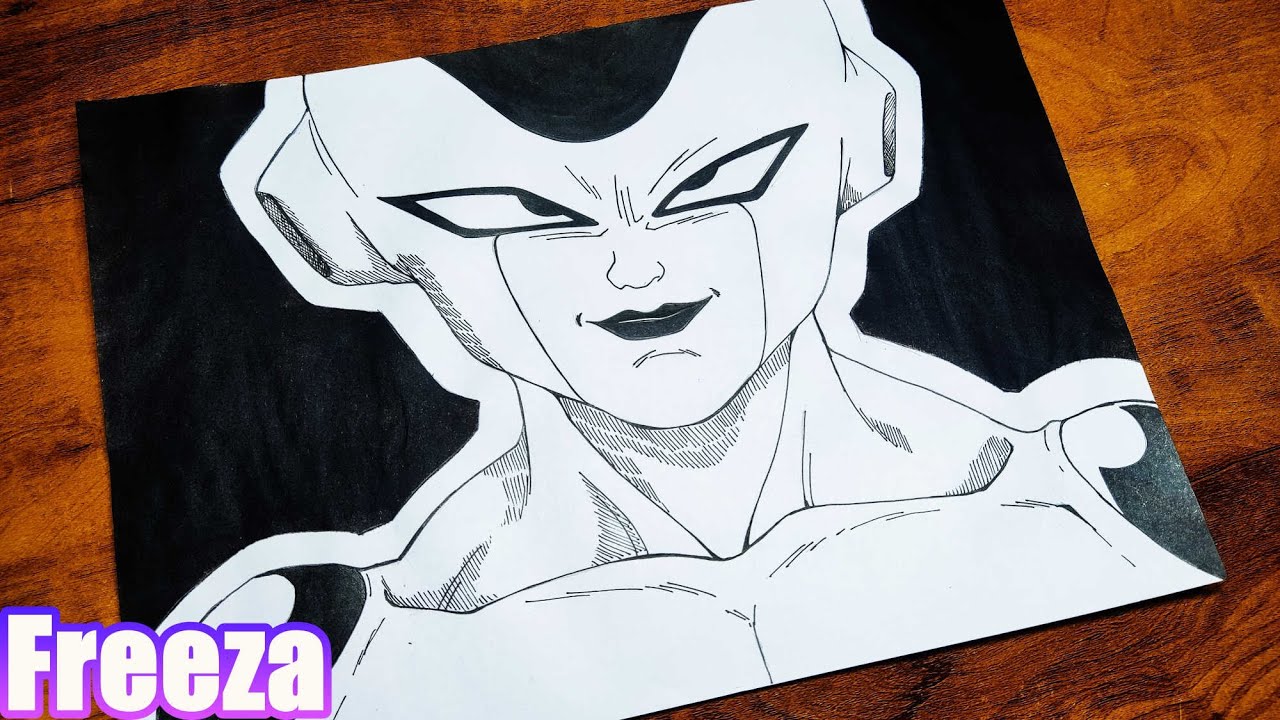 Drawing of Freeza || Dragon Ball Z || created with Black Sakura Pens🔥 ...