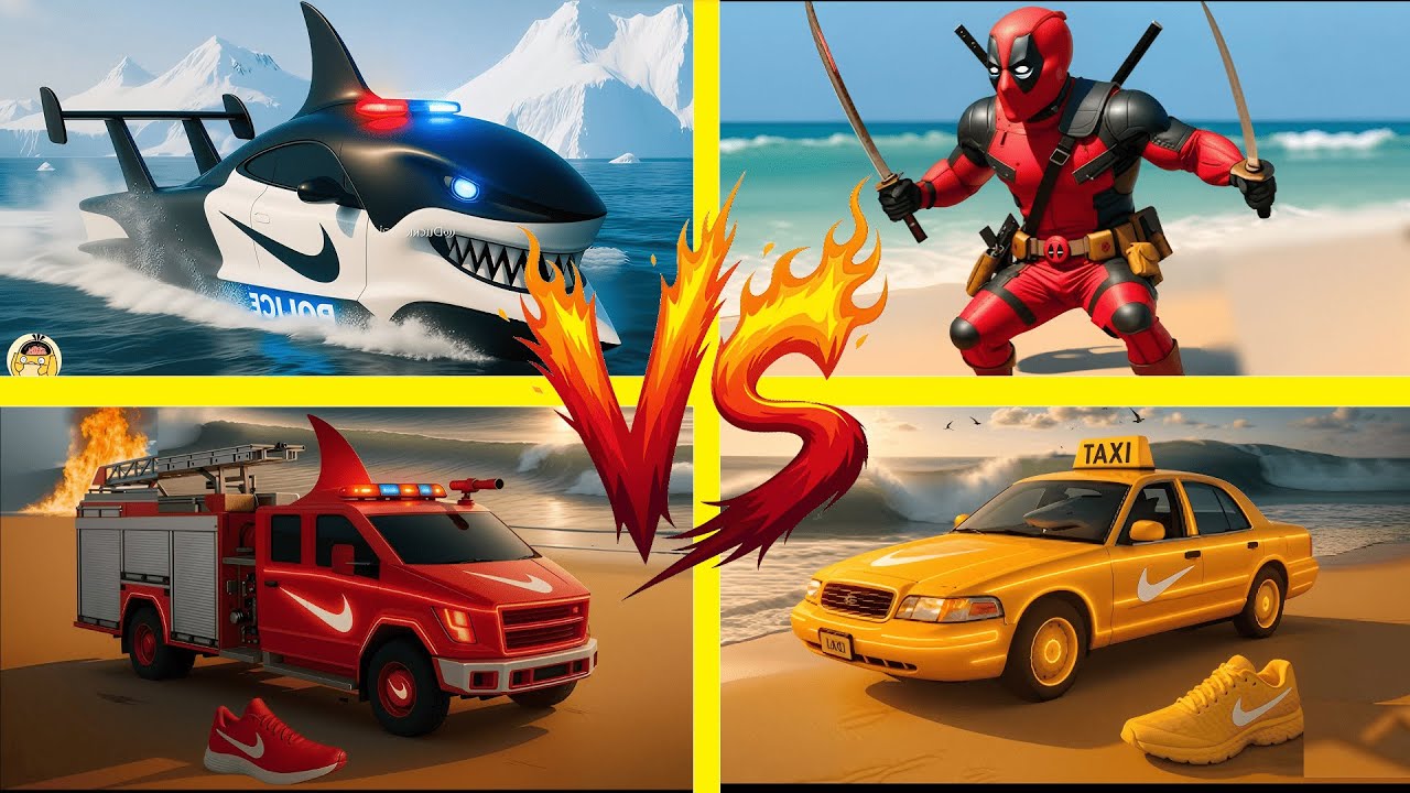 BRAINROT SHIPS🆚BRAINROT DEADPOOL🆚BRAINROT FIRE TRUCK🆚BRAINROT TAXI ...