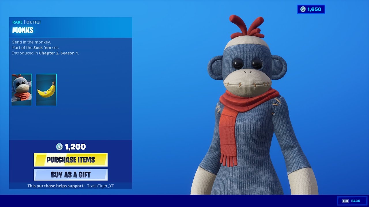 Monks skin - Fortnite Item Shop (2020-01-10) - YouTube