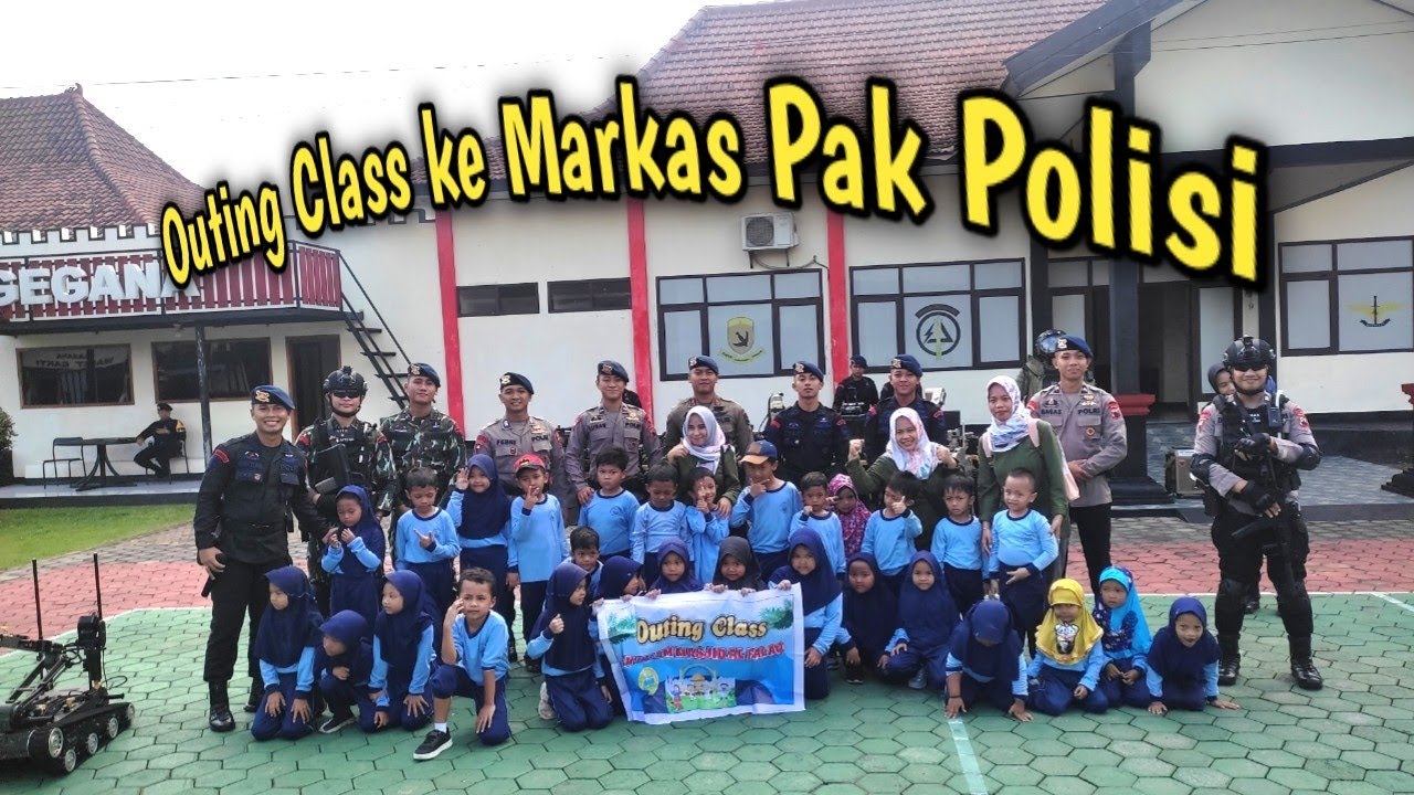 Outing class Tk Al Falaq ke Markas Brimob Semarang - YouTube