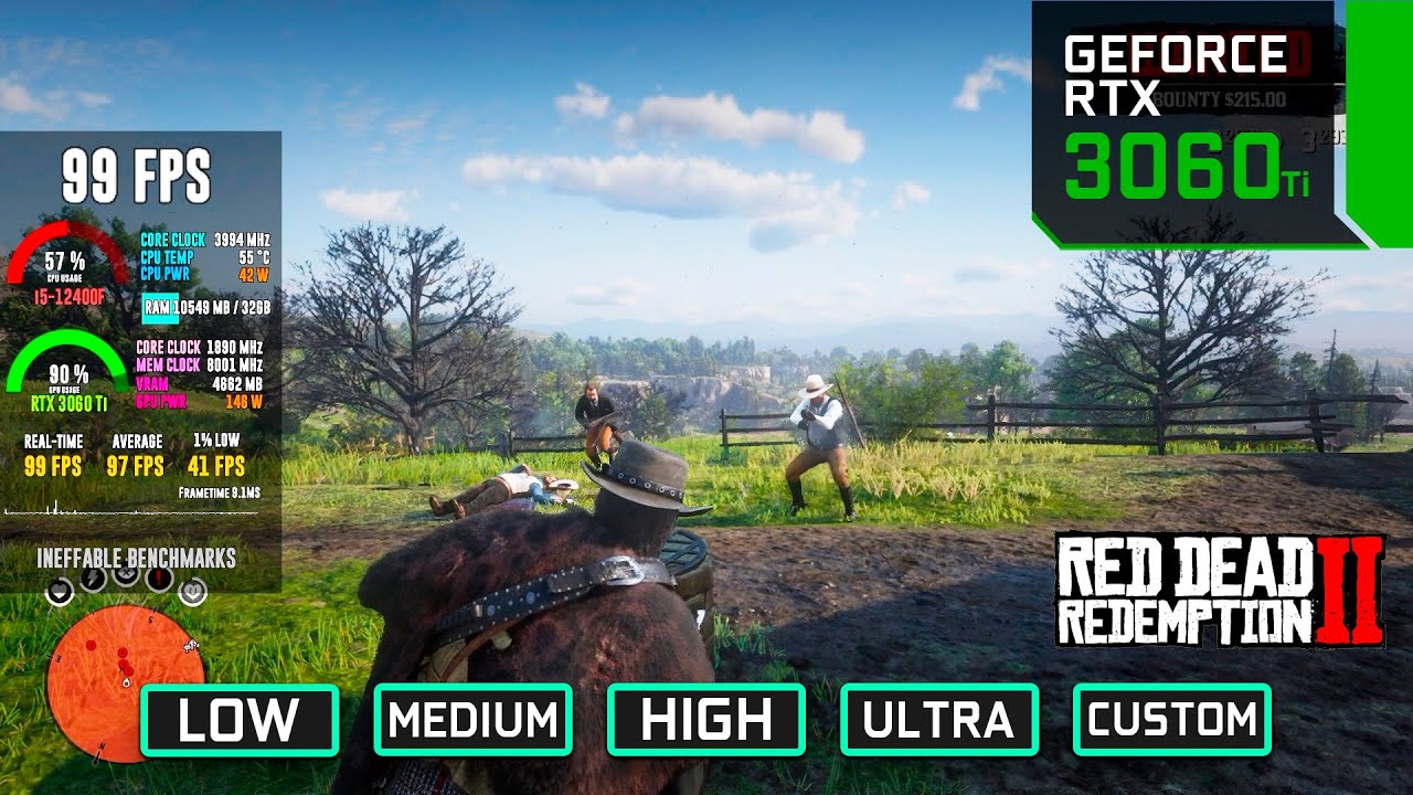 Red Dead Redemption 2 on RTX 3060 Ti: 1080p & 1440p with Max Settings ...