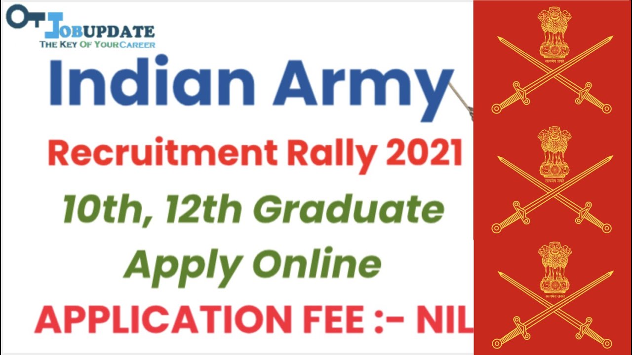 Indian Army Recruitment Rally 2021 | Indian Army Vacancy 10th Pass ...