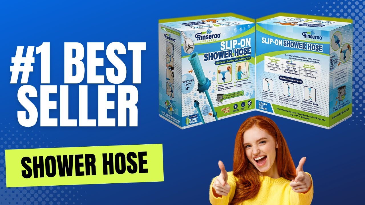 The Best Seller Rinseroo Slip-On Shower Hose - YouTube