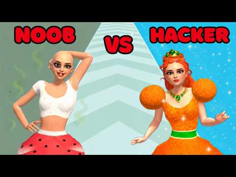 NOOB vs HACKER – Build A QUEEN! 130% Perfect Queen?! 😱