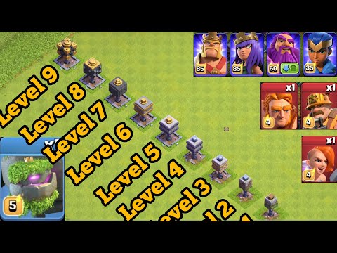 All level Crusher Vs All Troops & Heroes | Clash Of Creative