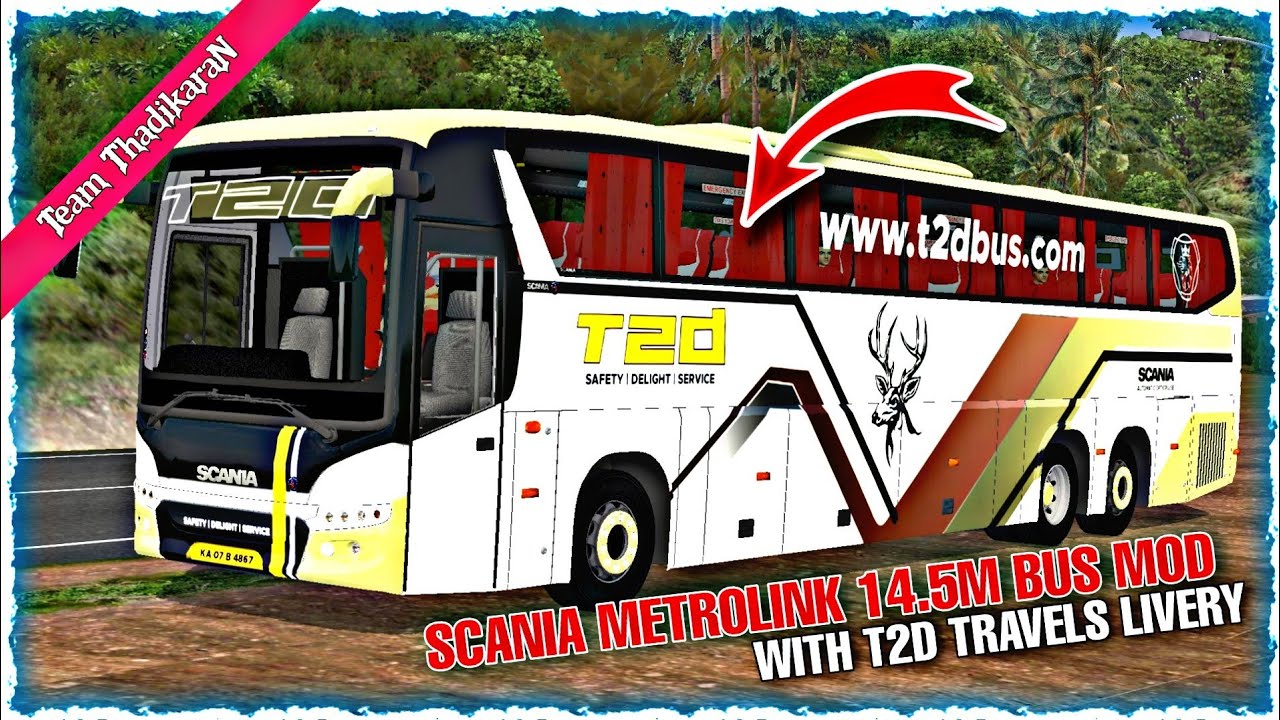 Scania metrolink 14.5M mod for bus simulator indonesia || T2D travels ...
