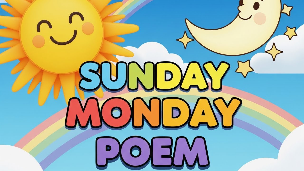 Sunday Monday Poem | Days of the Week Song for Kids | Nursery Rhymes ...