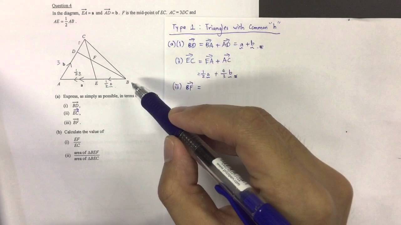 CCSS Math - Vectors (Ratio: Triangles with common height) - YouTube