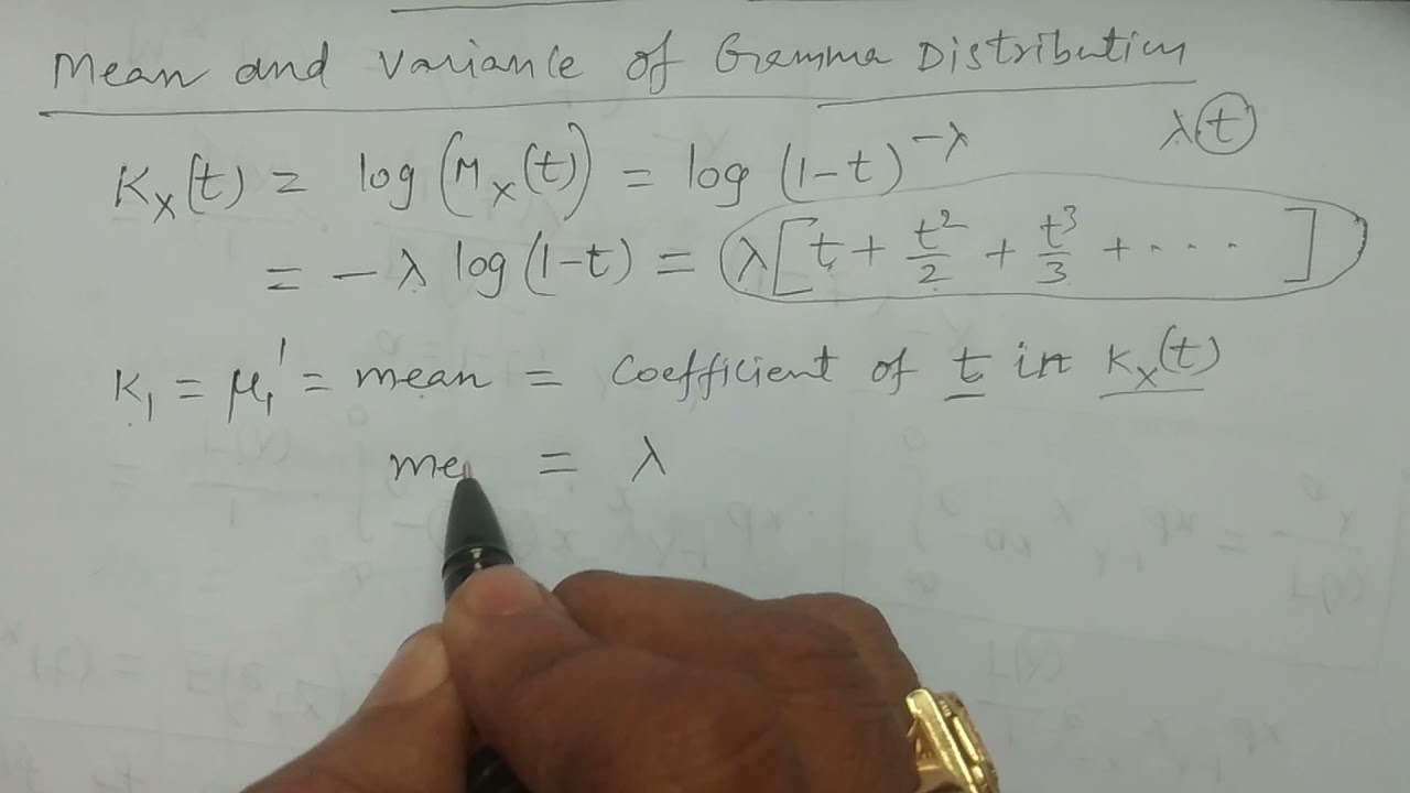 Mean and Variance of Gamma distribution - YouTube
