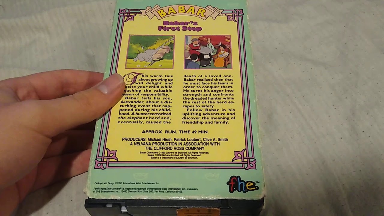 Babar: Babar's First Steps: VHS Review - YouTube
