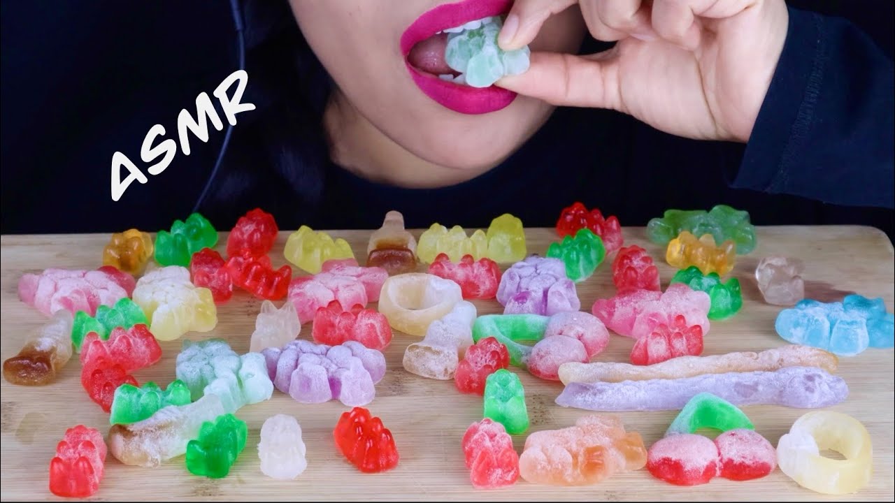 ASMR FROZEN GUMMY EATING SOUNDS |KiKi ASMR #mukbang #asmr - YouTube