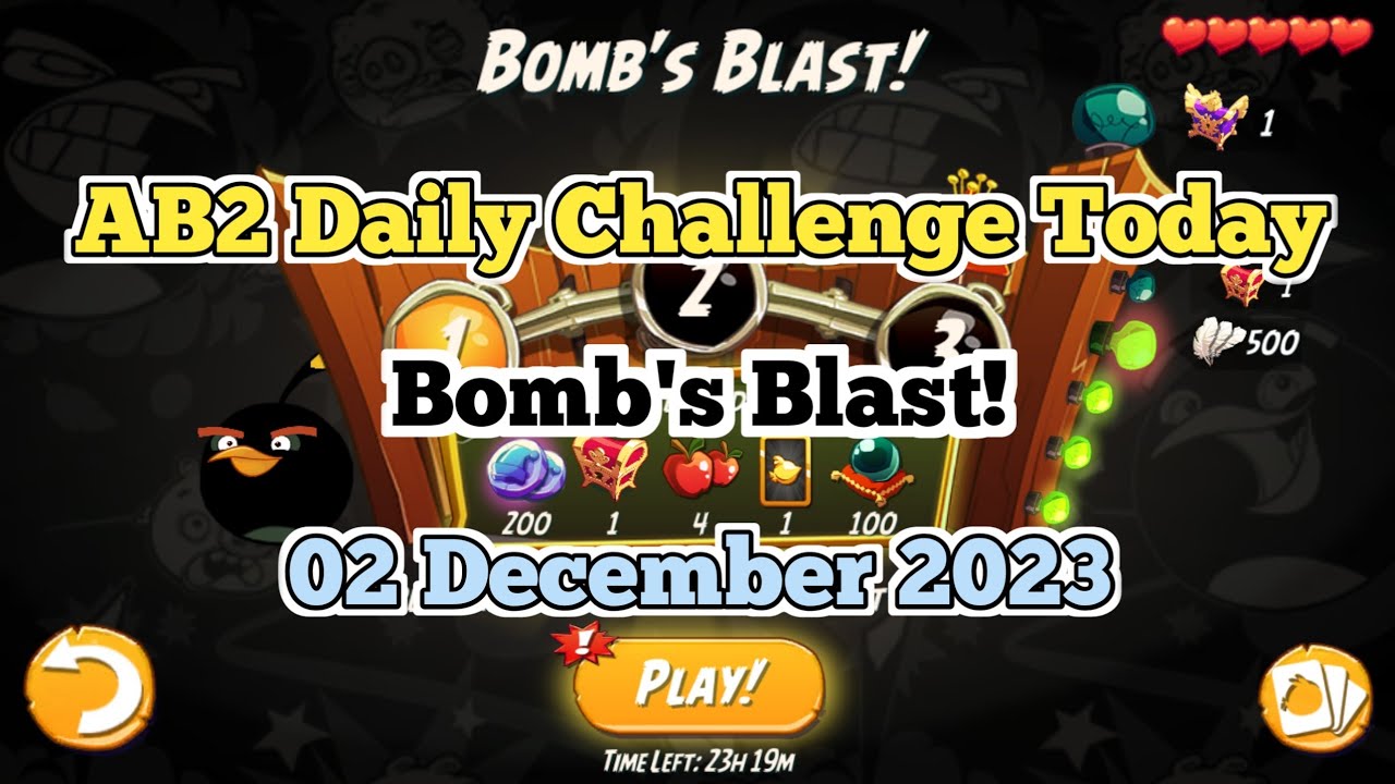 Angry Birds 2 AB2 Daily Challenge Today Bomb's Blast! 2-2-3 Rooms - YouTube